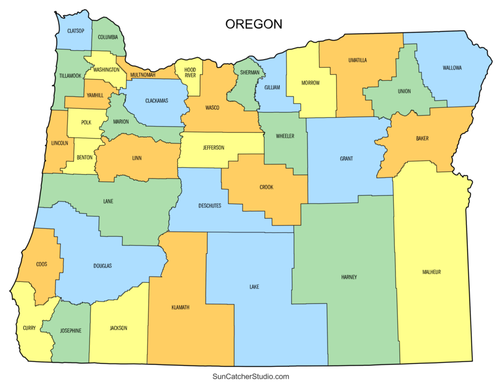 Printable Oregon County Map - Map Printable